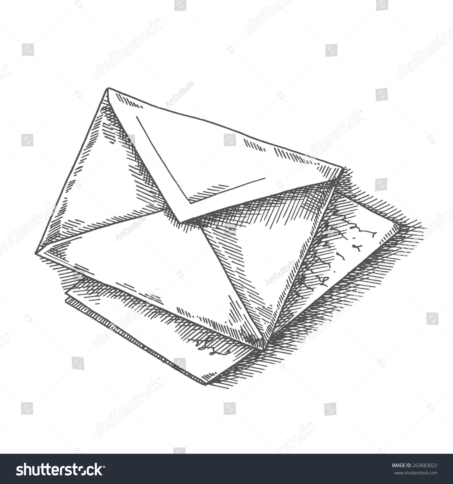 Vintage Letter Mail Stock Vector (Royalty Free) 263683022