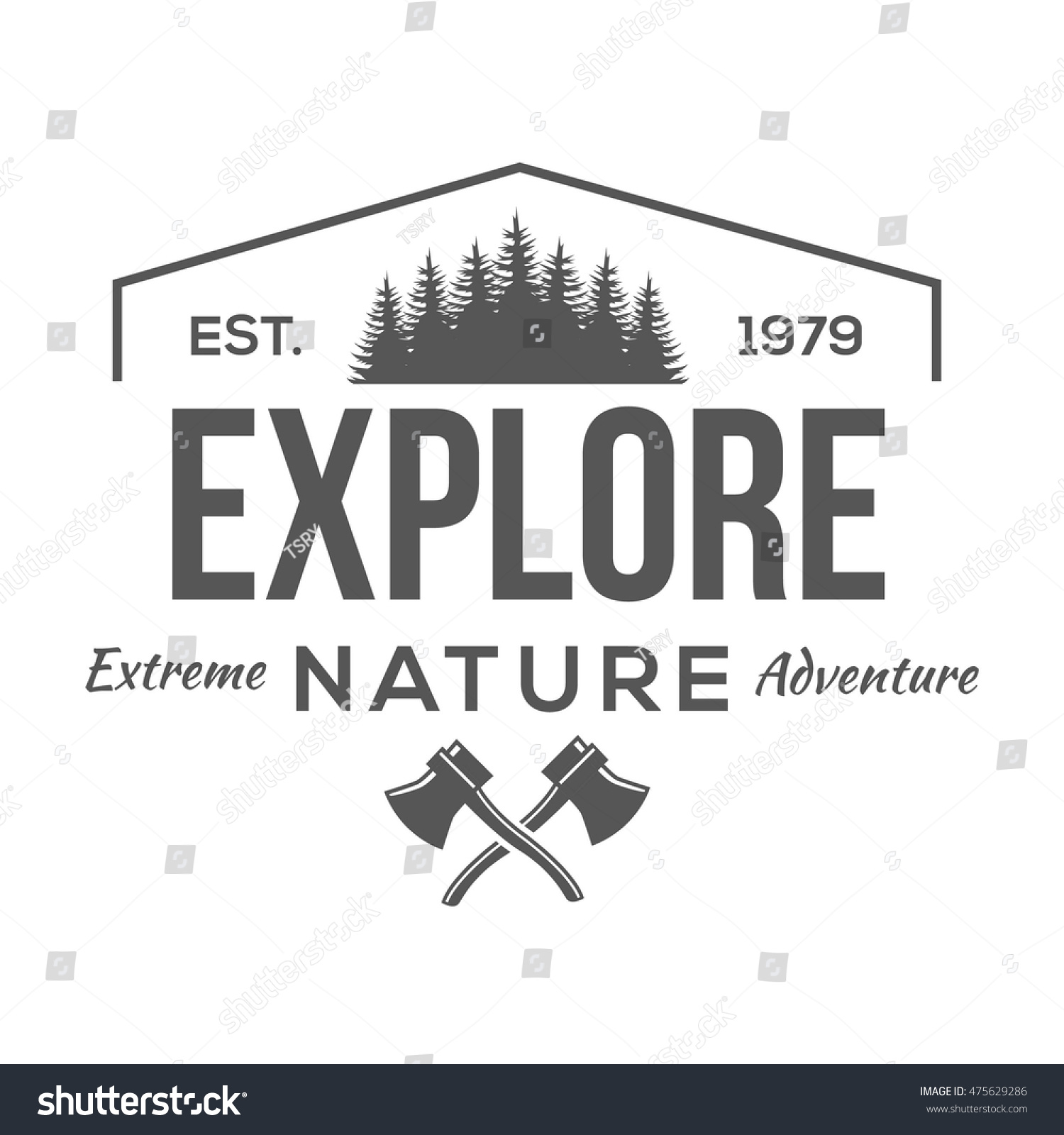 Vintage Logos Explore Nature Stock Vector (Royalty Free) 475629286 ...