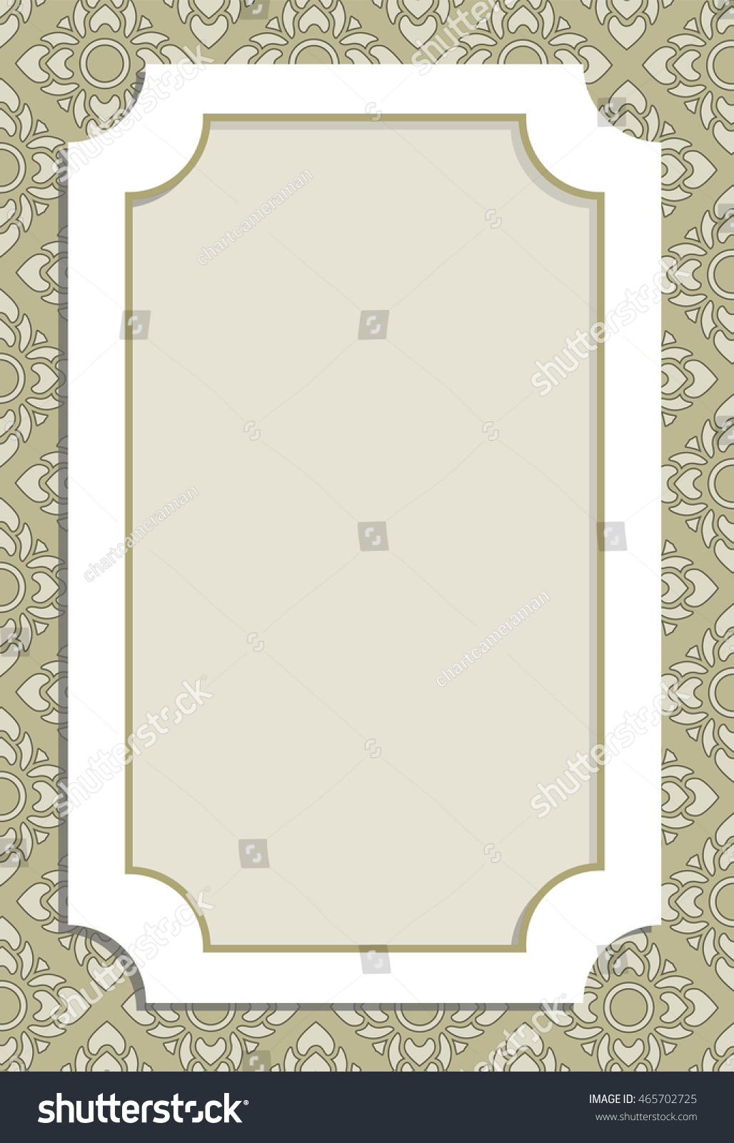 Vintage Menu Border Frame On Beautiful Stock Vector (Royalty Free ...