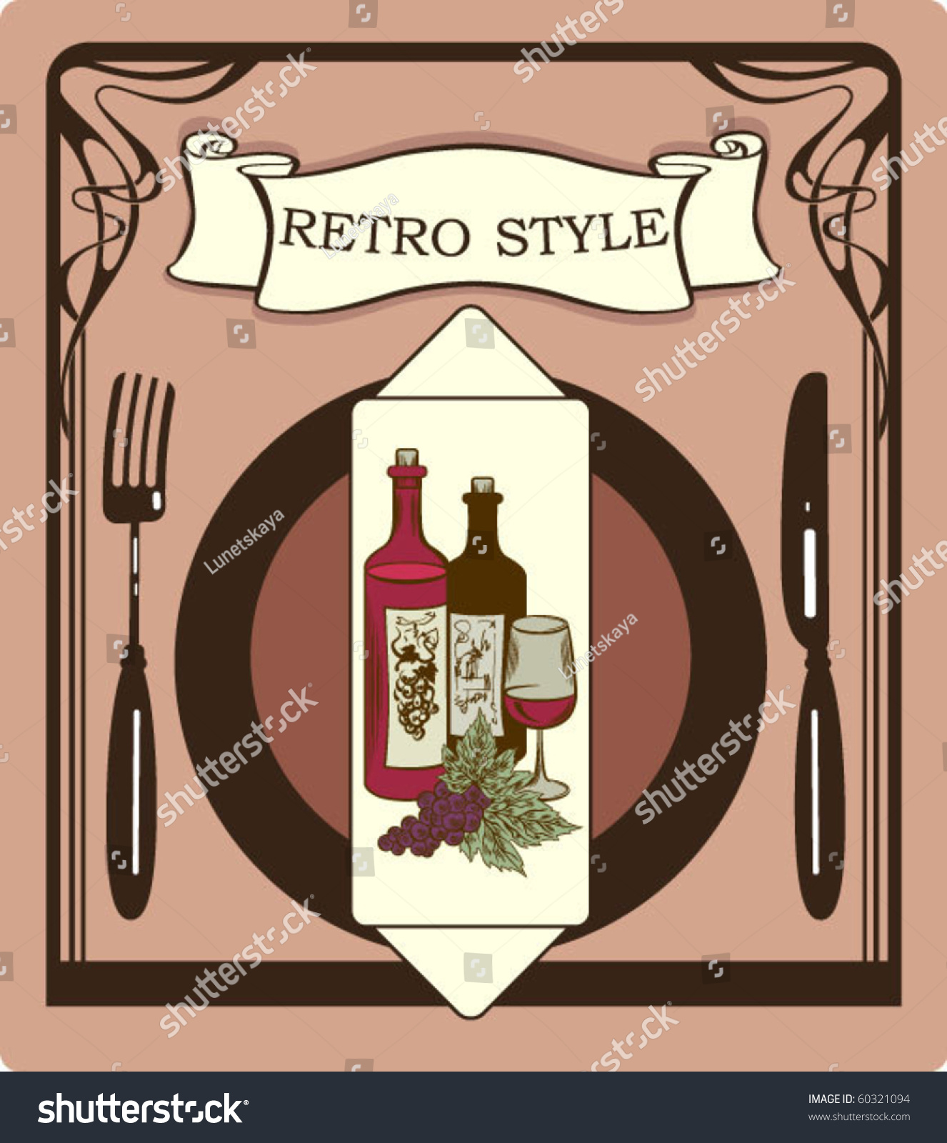 Vintage Menu Card Stock Vector (Royalty Free) 60321094 | Shutterstock