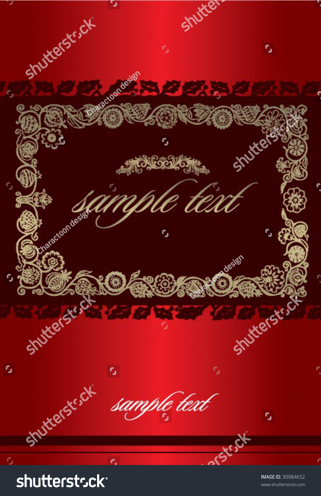 Vintage Menu Cover Template Stock Vector (Royalty Free) 30984652