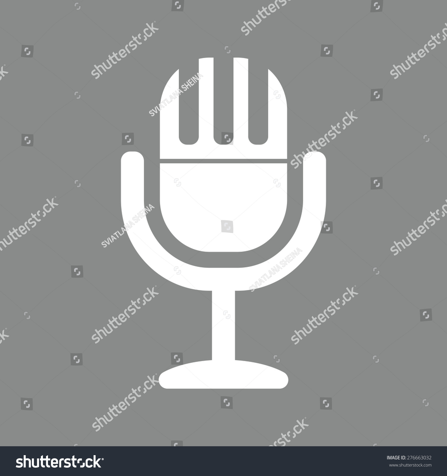 Vintage Microphone Icon Stock Vector (Royalty Free) 276663032 ...