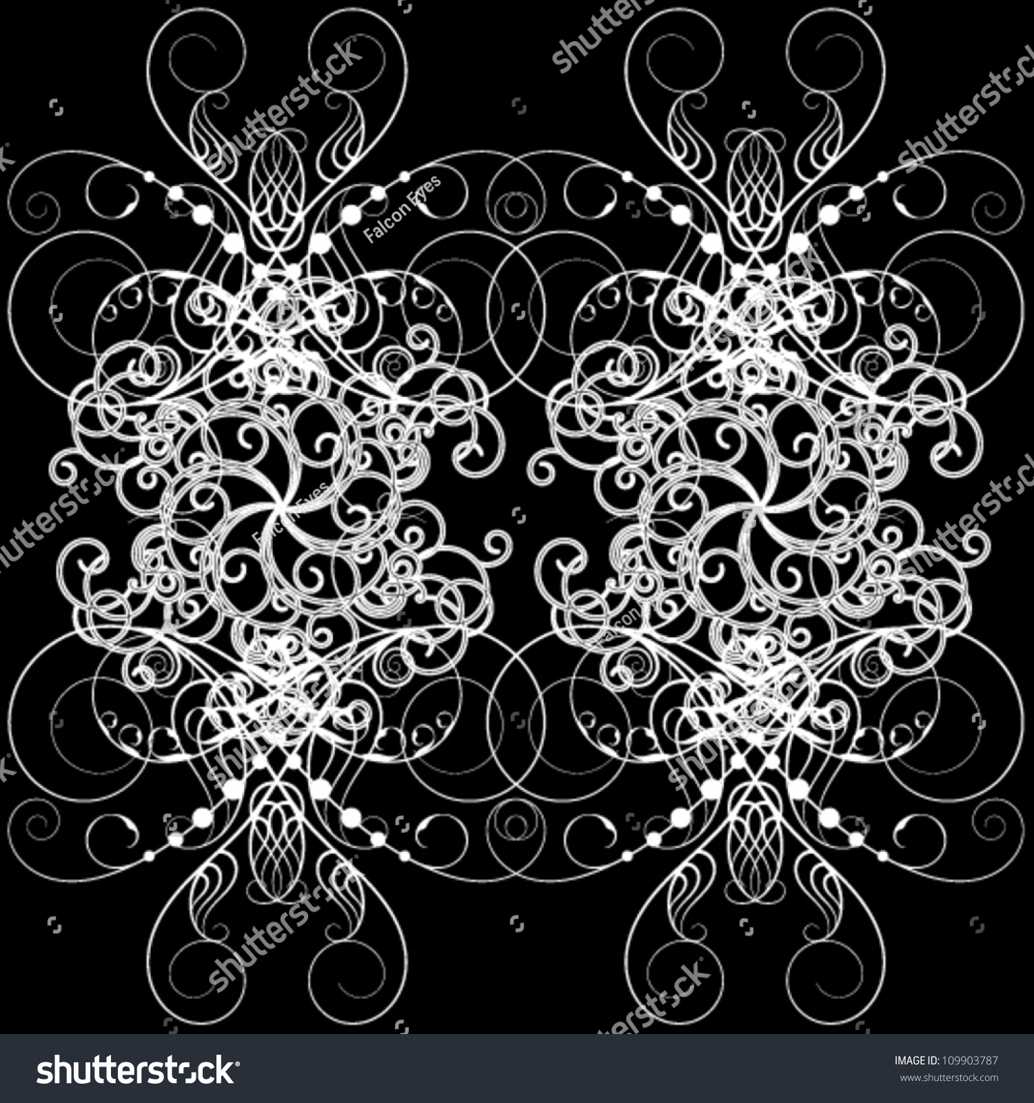 Vintage Monochrome Monogram Stock Vector (Royalty Free) 109903787 ...