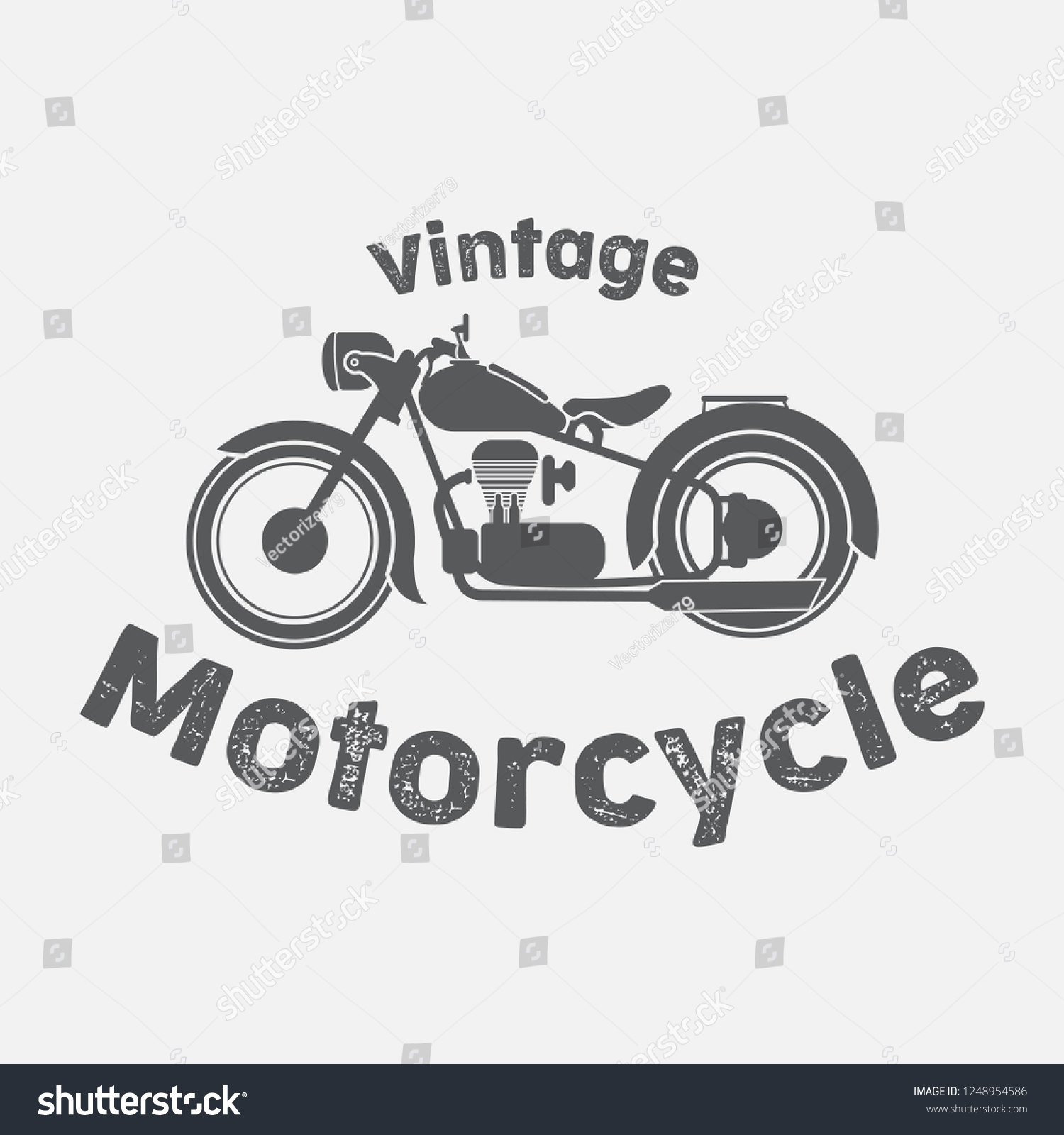 Vintage Motorcycle Logo Stock Vector (Royalty Free) 1248954586