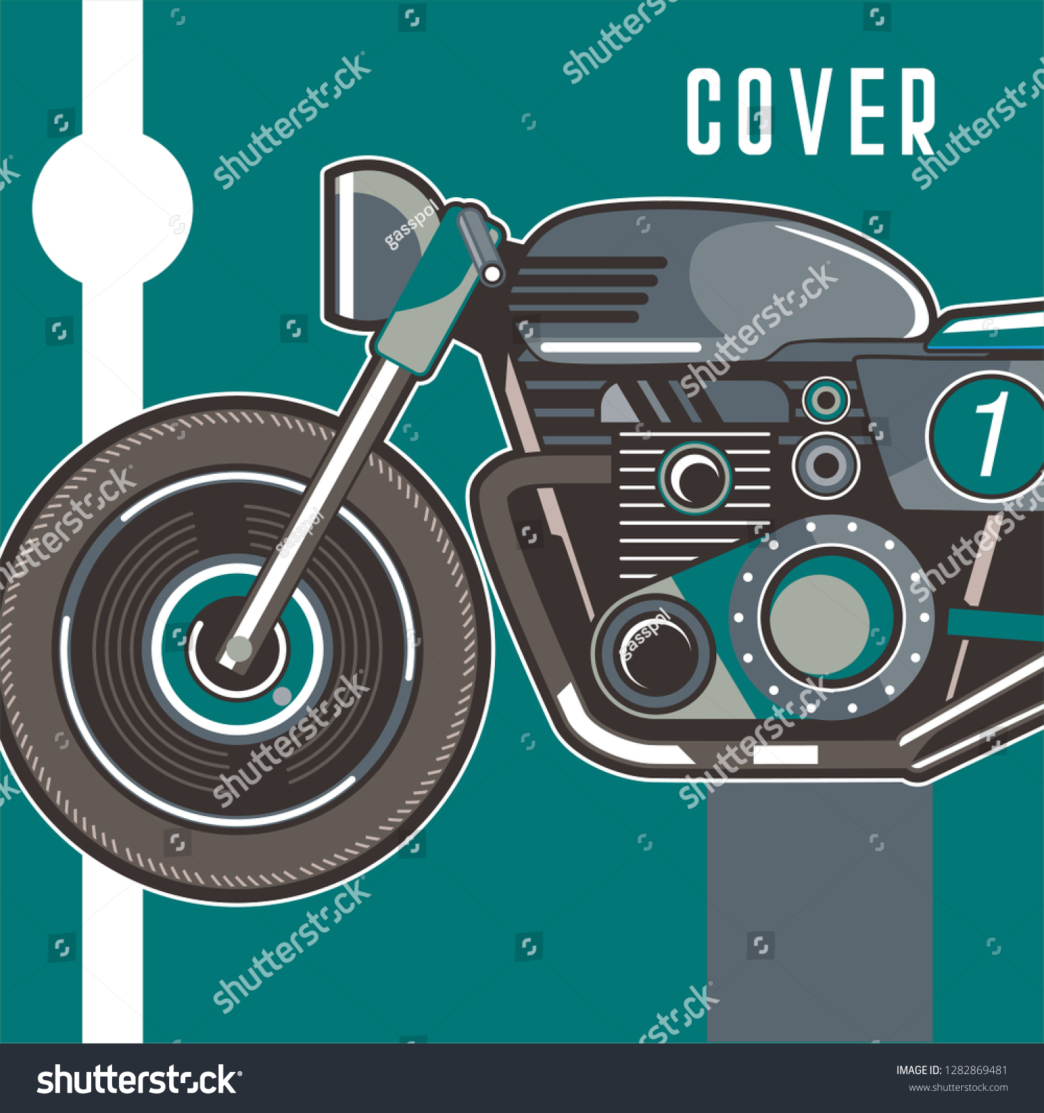 Vintage Motorcycle Poster Vector: vector de stock (libre de regalías ...