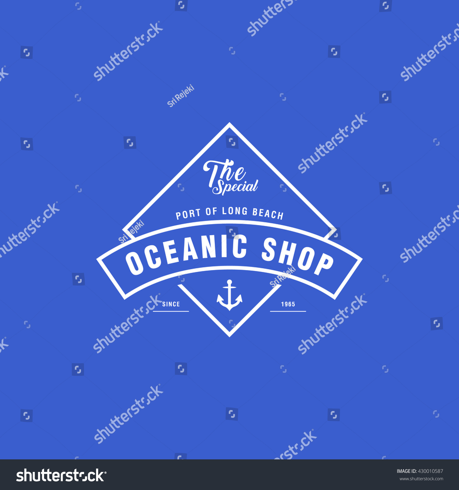 Vintage Nautical Logo Retro Design Element Stock Vector (Royalty Free ...
