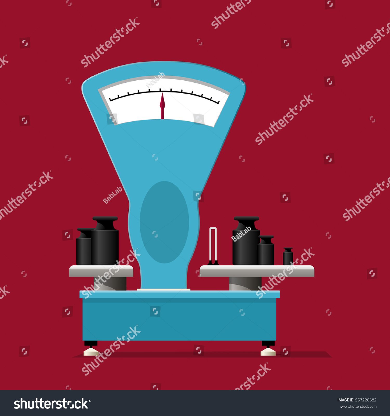 Vintage Old Weight Scale Stock Vector (Royalty Free) 557220682 ...