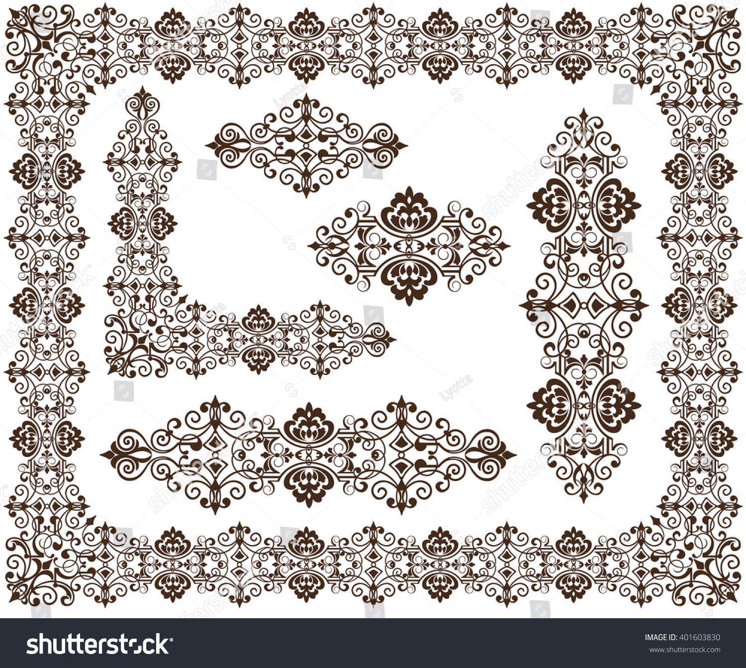 Vintage Ornaments Frames Corners Borders Design Stock Vector (Royalty ... Vintage Ornaments Frames Corners Borders Design Stock Vector (Royalty ...