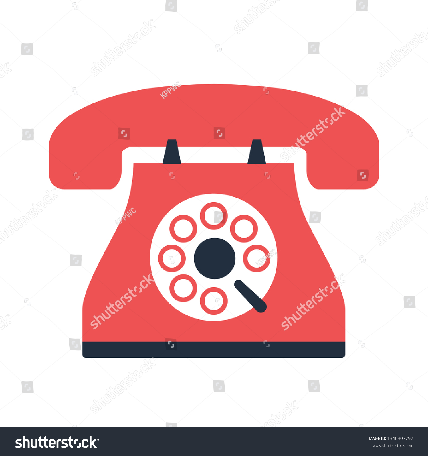 Vintage Phone Icon Vector Stock Vector (Royalty Free) 1346907797 ...