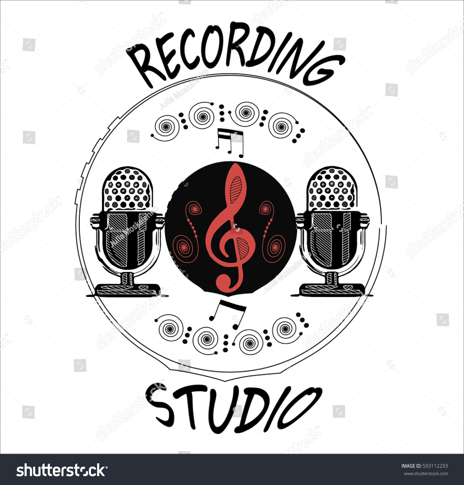 Vintage Recording Studio Logo 库存矢量图（免版税）593112293 | Shutterstock
