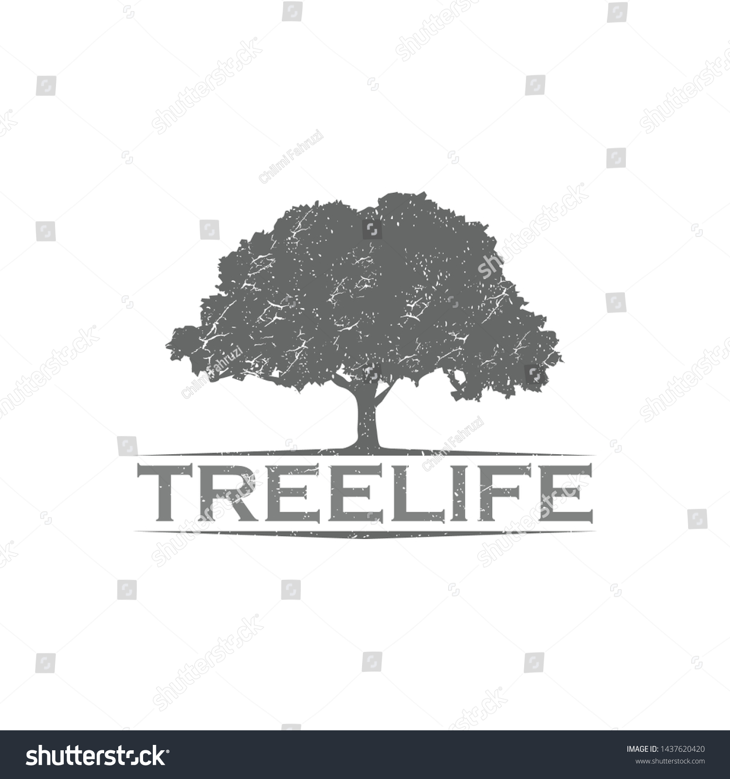 Vintage Rustic Tree Logo Designs: เวกเตอร์สต็อก (ปลอดค่าลิขสิทธิ์ ...