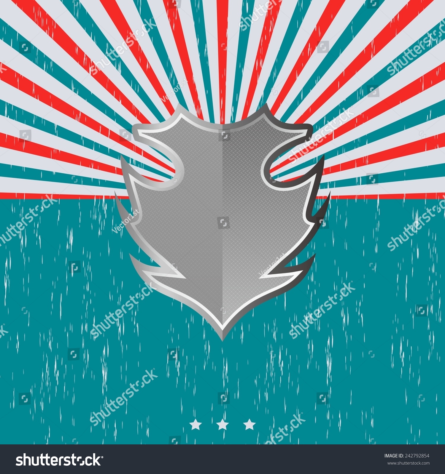 Vintage Shield Theme Template Stock Vector (Royalty Free) 242792854 ...