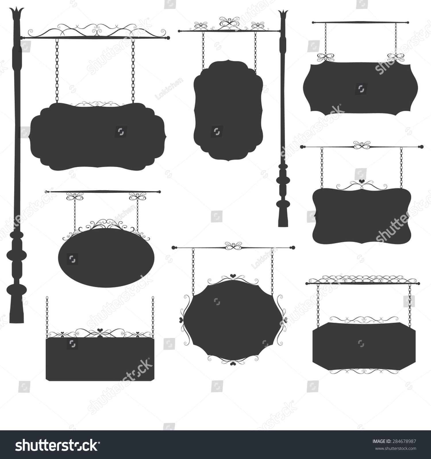 Vintage Signs Set Stock Vector (Royalty Free) 284678987