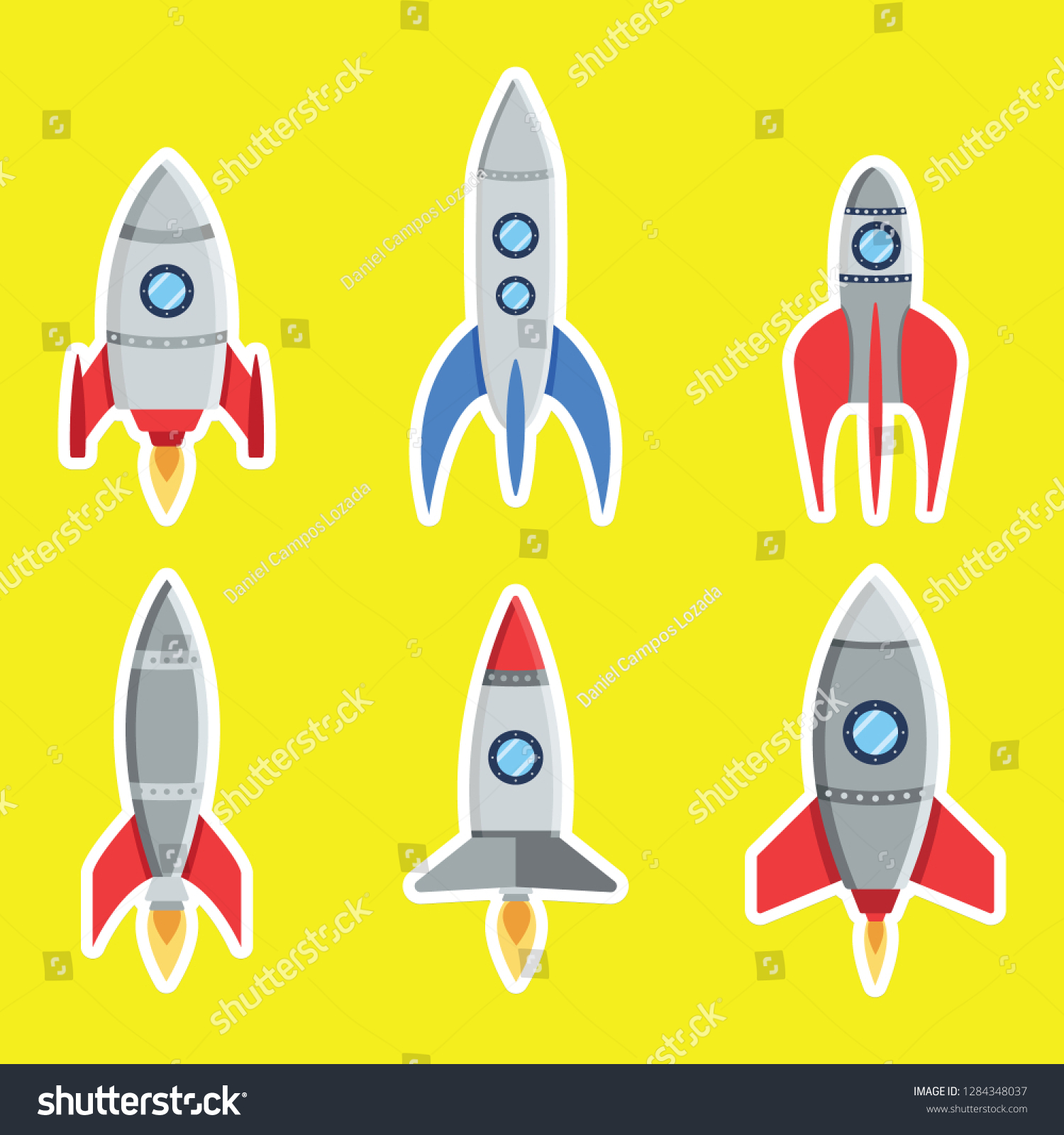 Vektor Stok Vintage Spaceship Collection Vector Pack (Tanpa Royalti ...