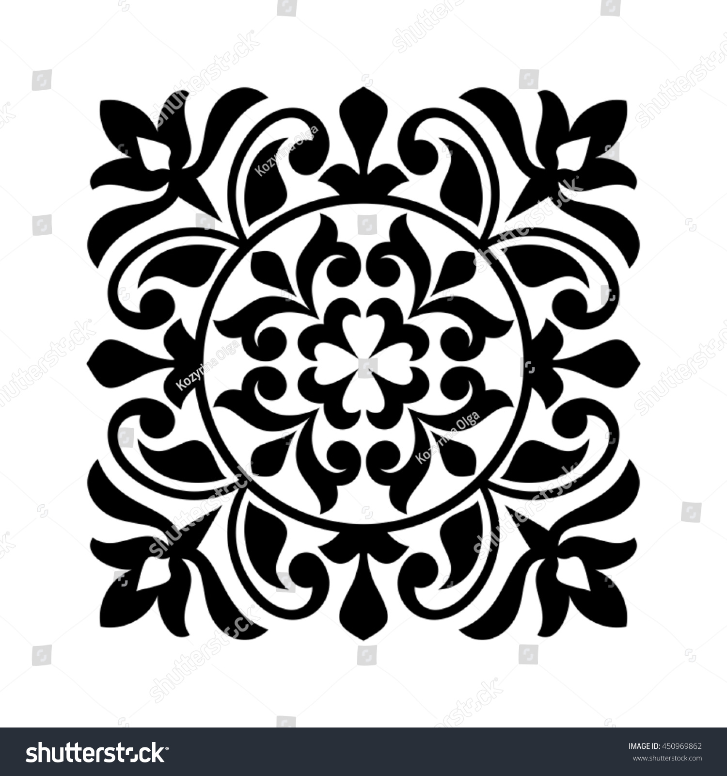 Vintage Square Ornament Design Stock Vector (Royalty Free) 450969862 ... Vintage Square Ornament Design Stock Vector (Royalty Free) 450969862 ...