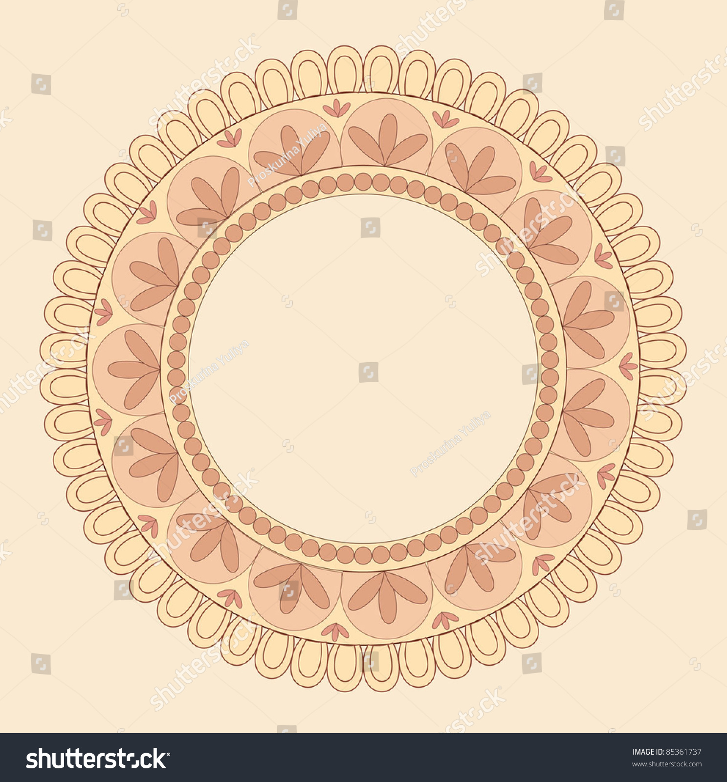 Vintage Style Frame Text Stylized Pattern Stock Vector (Royalty Free ...