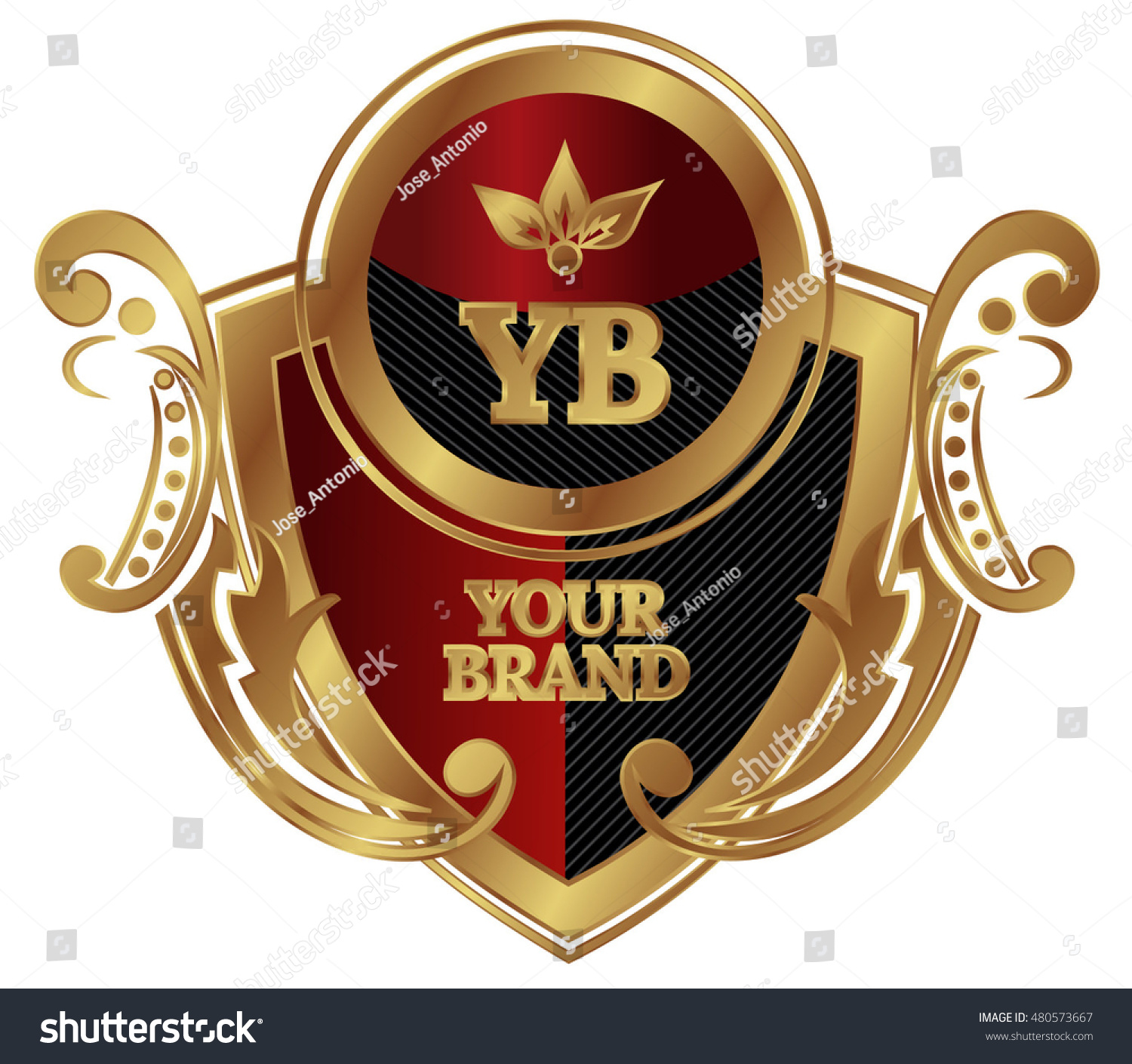 Vintage Stylized Logo Stock Vector (Royalty Free) 480573667