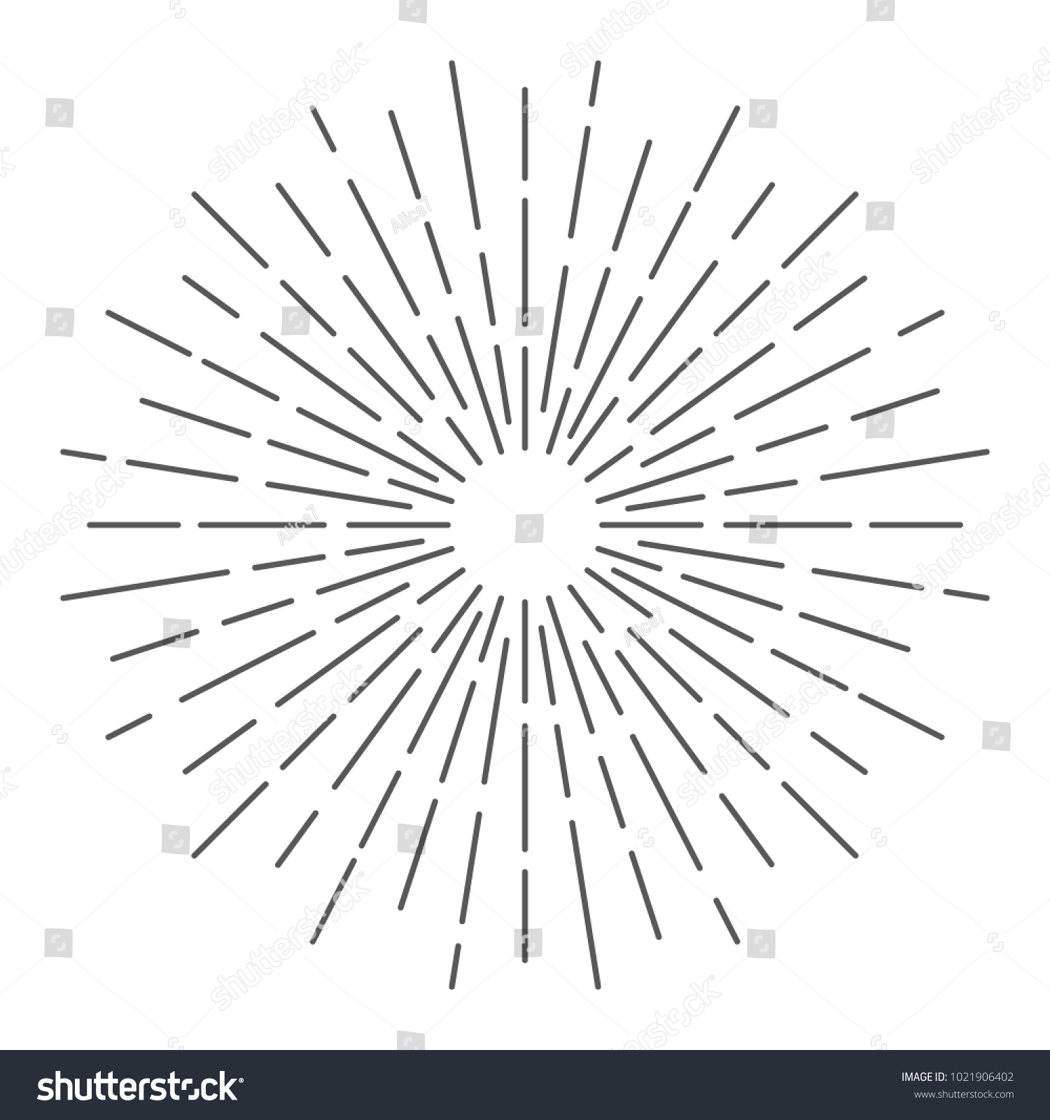 Vintage Sunburst Design Vector Template Stock Vector (Royalty Free ...
