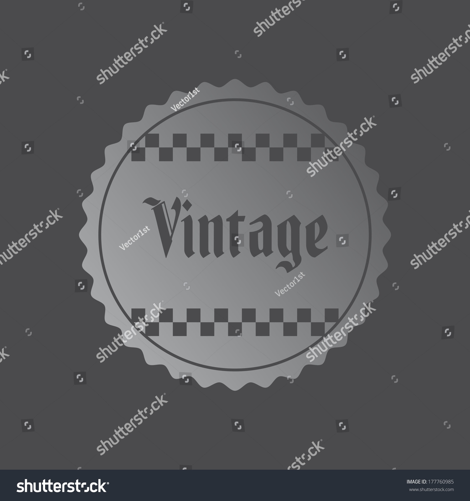 Vintage Theme Sticker Label Stock Vector (Royalty Free) 177760985 ...