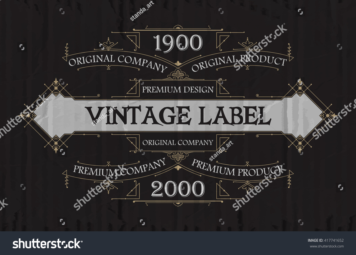 Vintage Typographic Label Premium Vector Stock Vector (Royalty Free ...