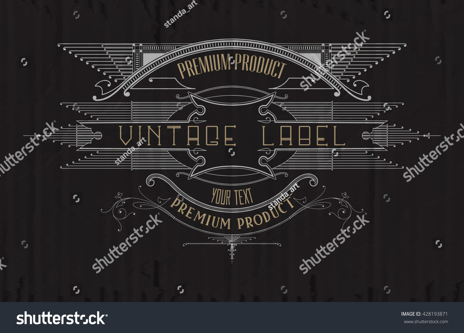 Vintage Typographic Label Premium Vector Stock Vector (Royalty Free ...
