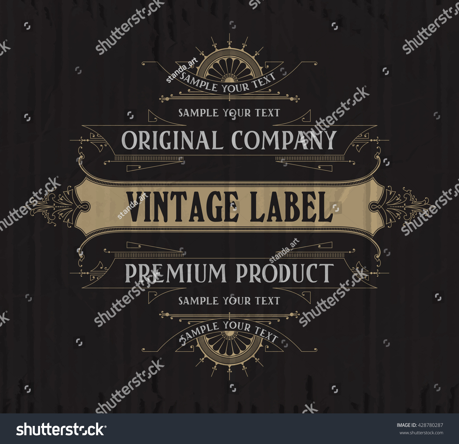 Vintage Typographic Label Premium Vector Stock Vector (Royalty Free ...