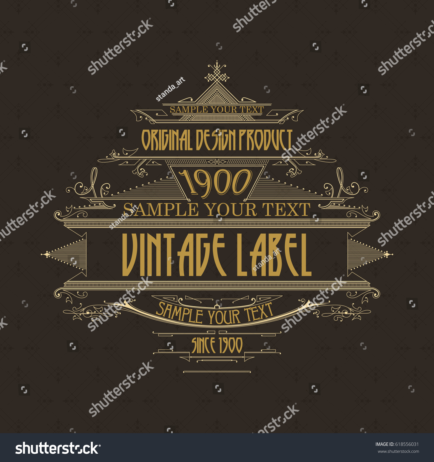 Vintage Typographic Label Premium Vector Stock Vector (Royalty Free ...