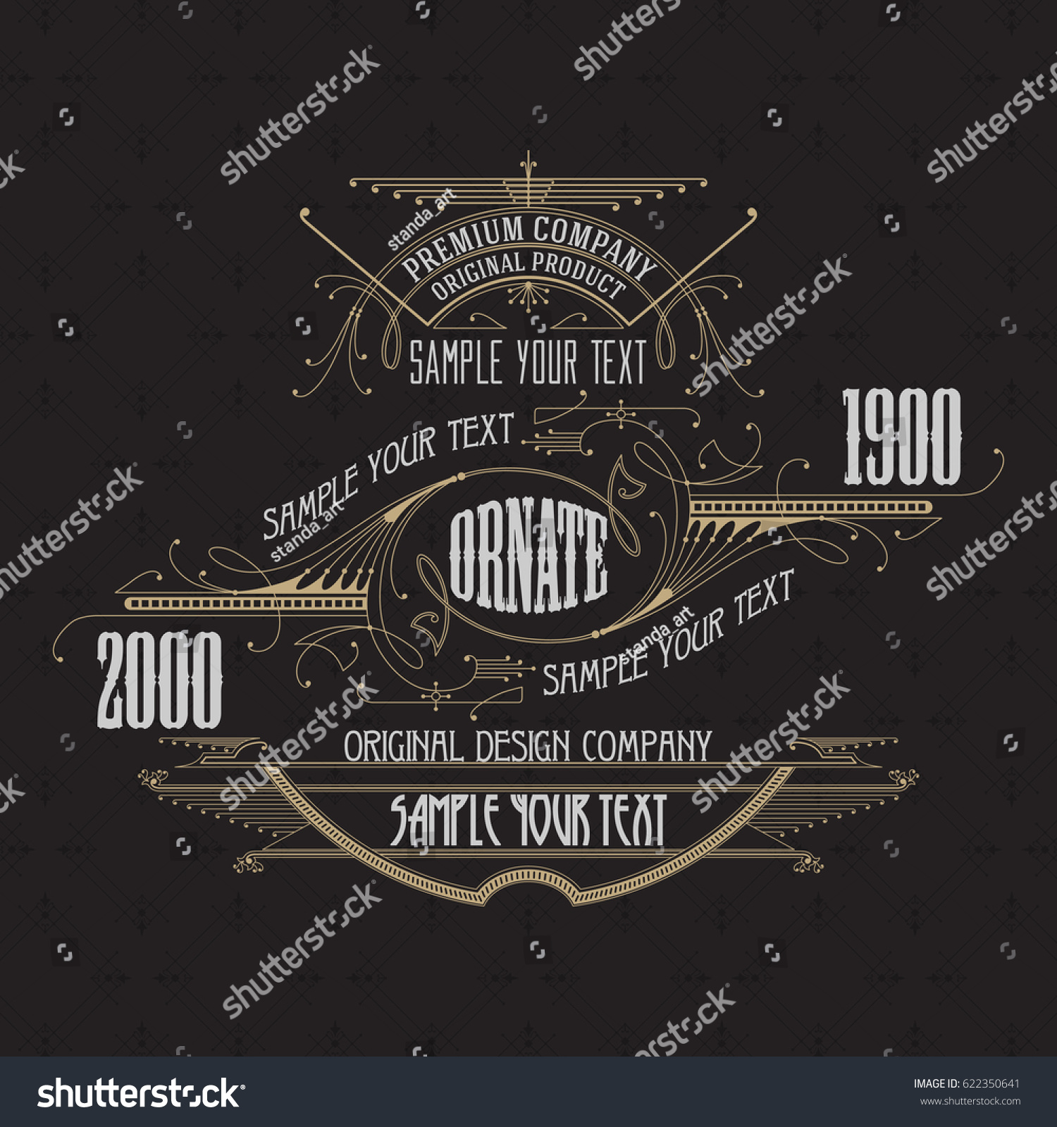 Vintage Typographic Label Premium Vector Stock Vector (Royalty Free ...