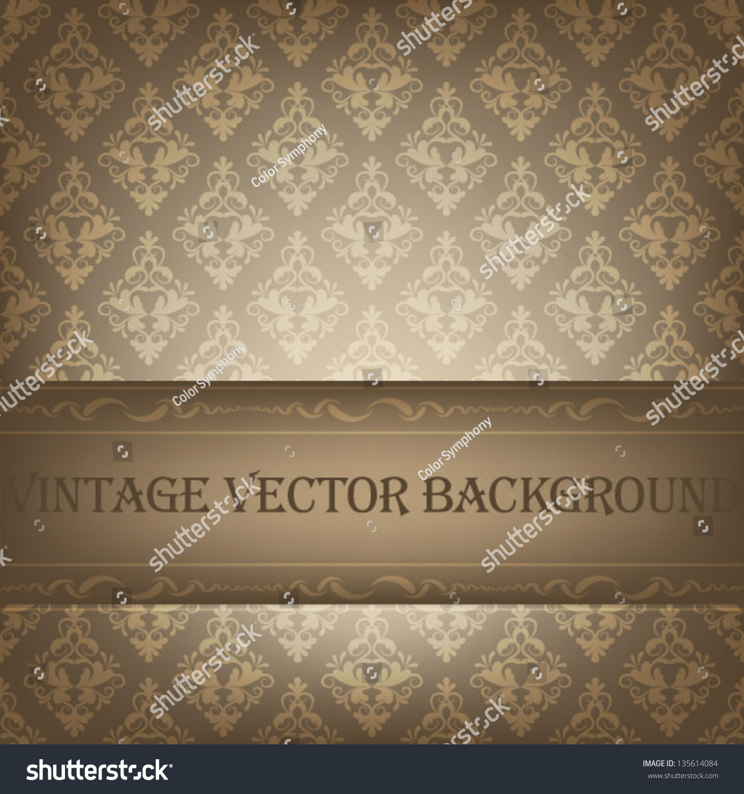 Vintage Vector Background Stock Vector (Royalty Free) 135614084 ...