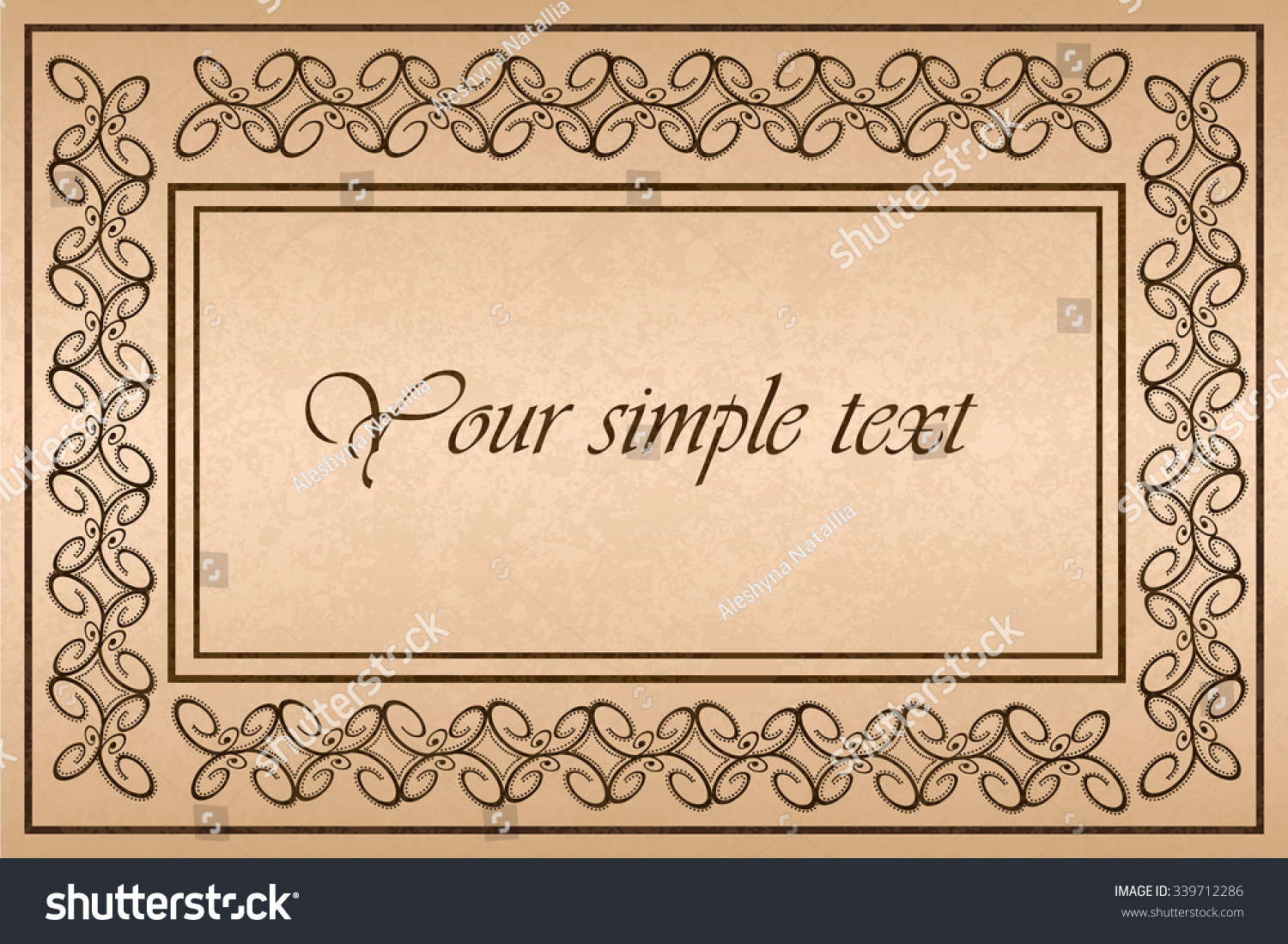 Vintage Vector Background Header Ornamental Frame Stock Vector (Royalty ...
