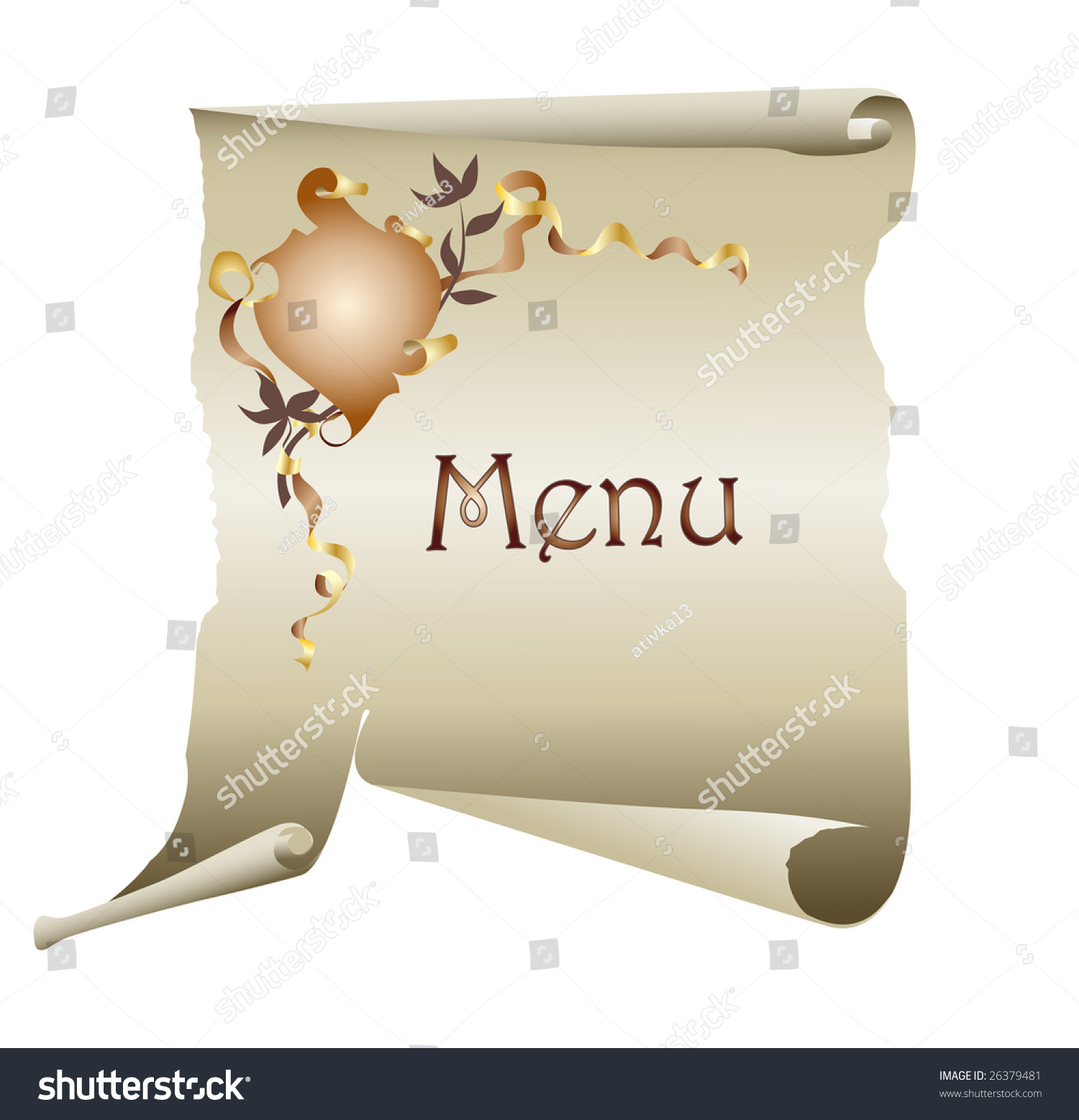 Vintage Vector Restaurant Menu Stock Vector (Royalty Free) 26379481 ...