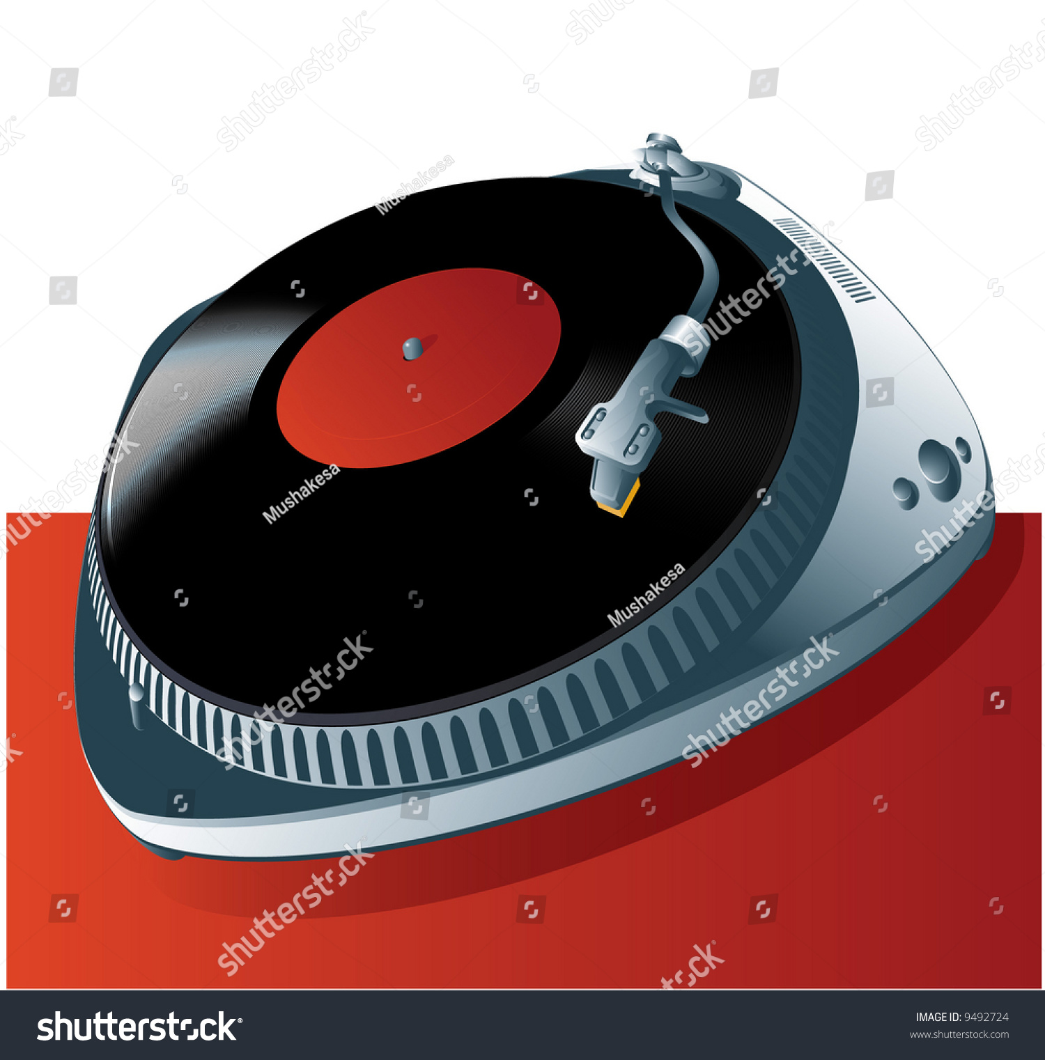 Vinyl Player Vector Stock Vector (Royalty Free) 9492724