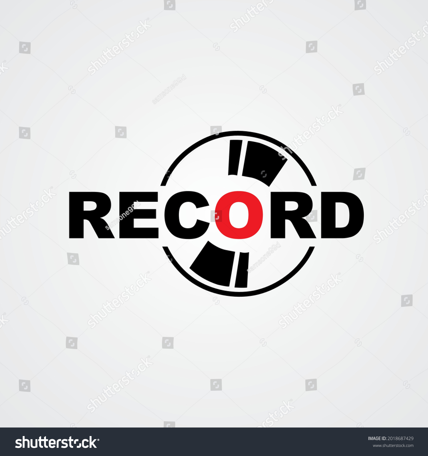 Vinyl Record Logo Template Design Vector Stock Vector (Royalty Free ...