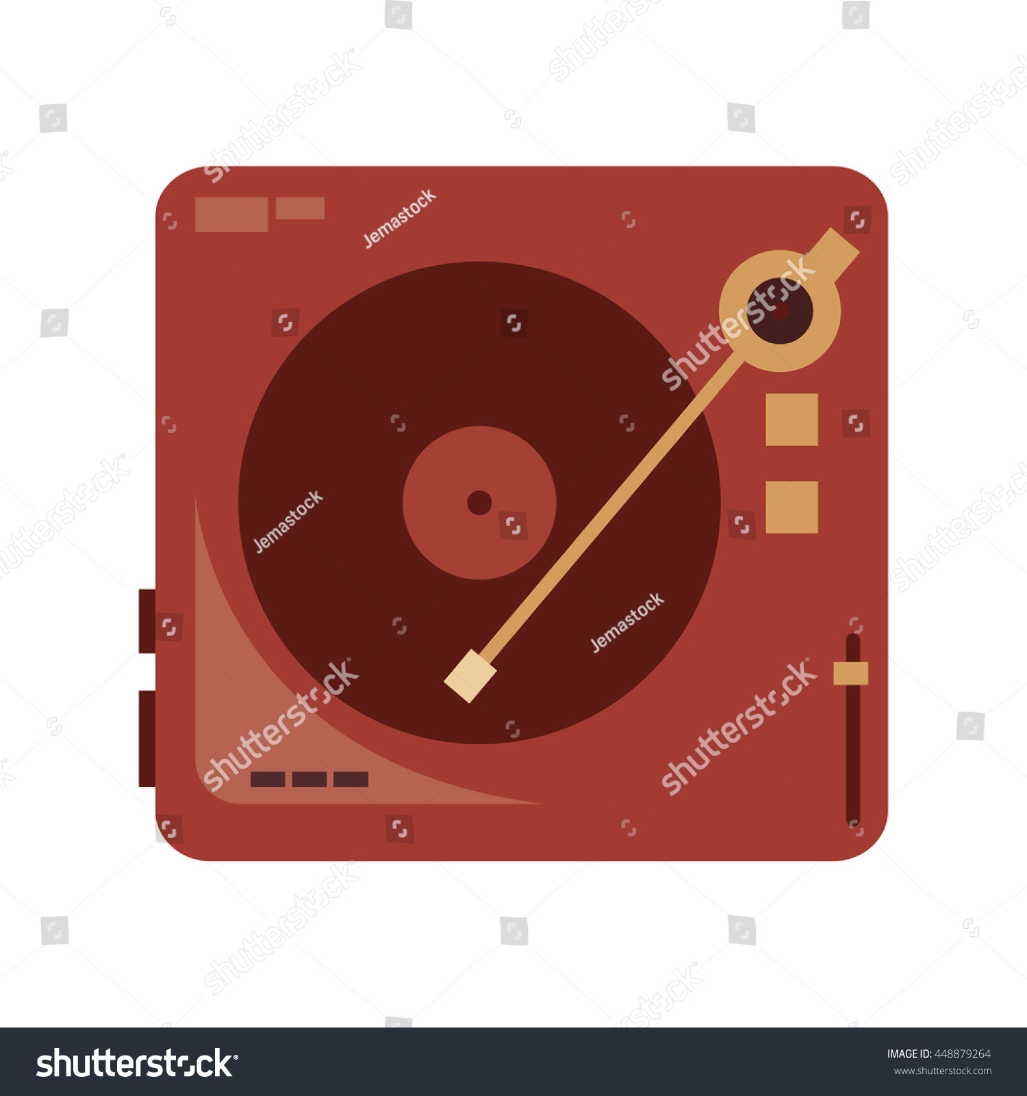 Vinyl Record Player Icon Stock Vector (Royalty Free) 448879264 ...