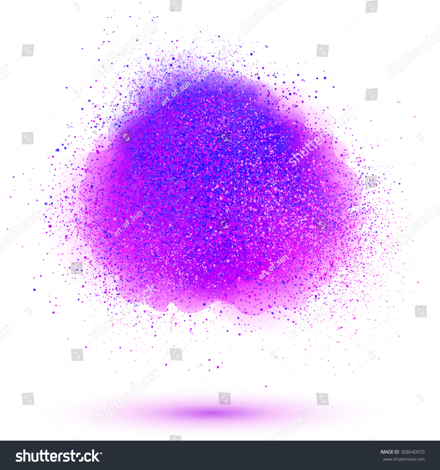 Violet Paint Powder Vector Cloud Isolated Stock Vector (Royalty Free ...