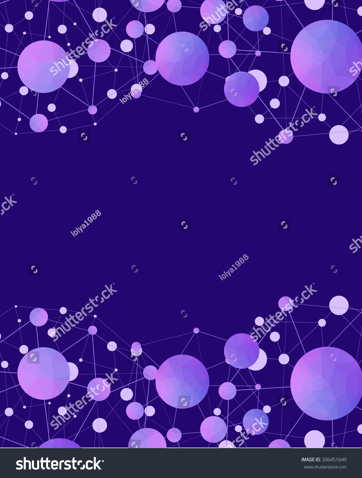 Violet Scientific Background Molecules Vector Illustration Stock Vector ...