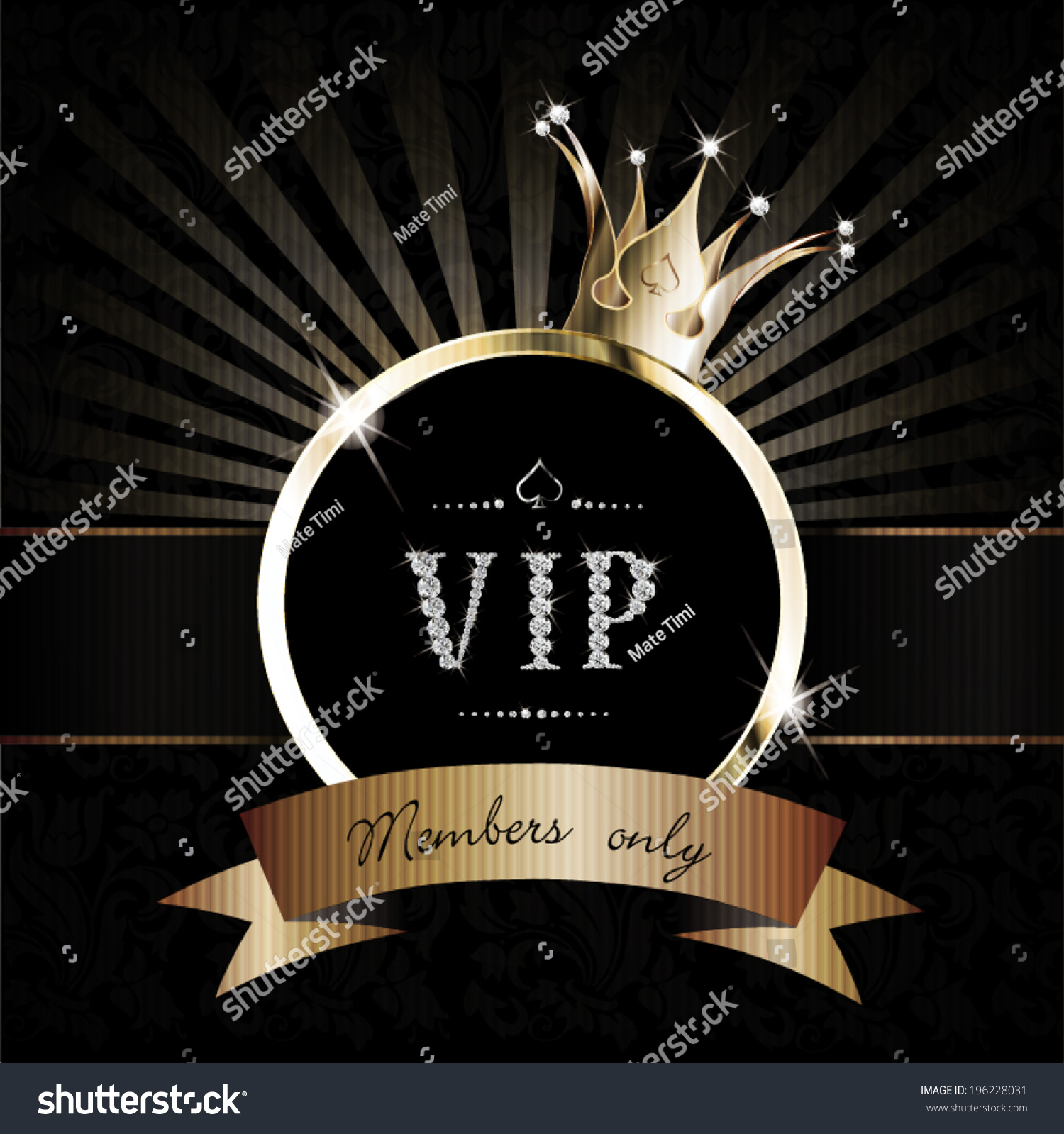 Vip Background Members Only Stock Vector (Royalty Free) 196228031