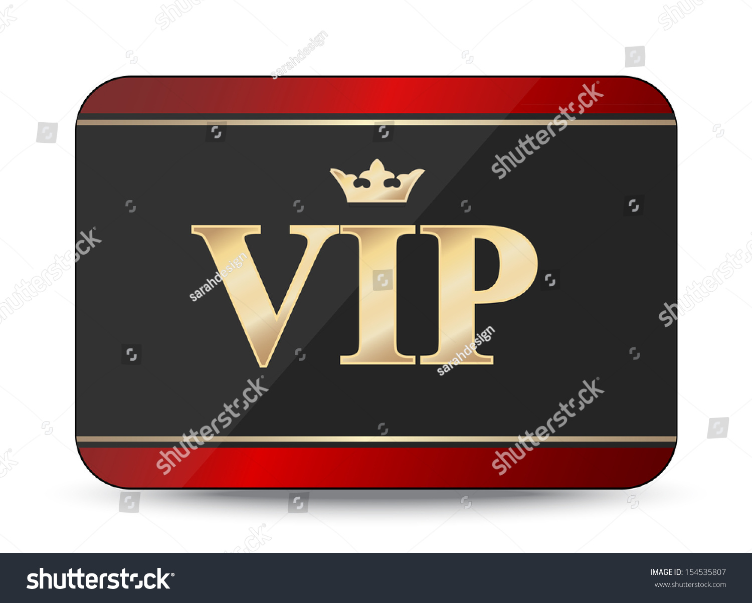 Vip Card Icon Stock Vector Illustration 154535807 : Shutterstock