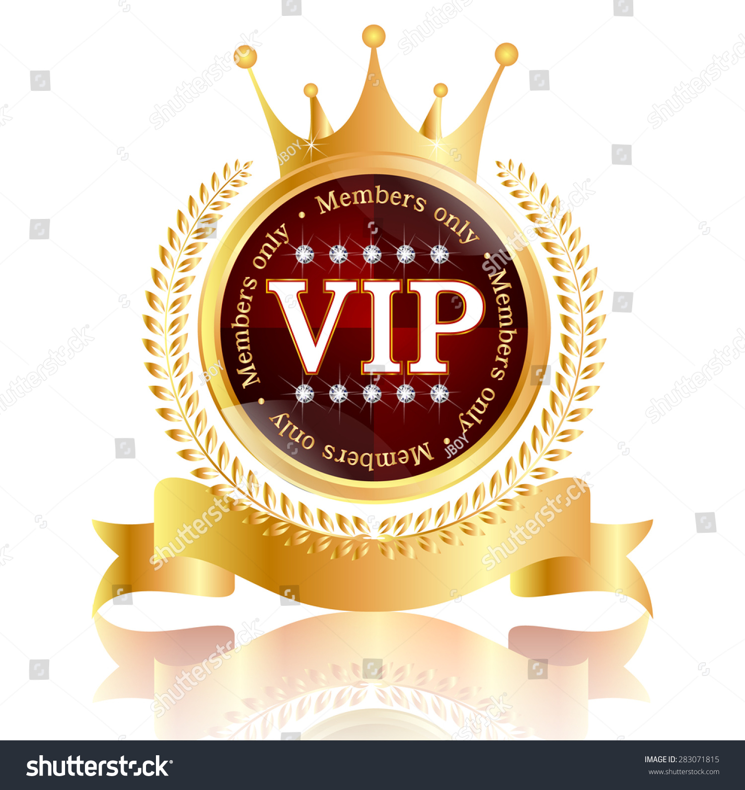 Vip Crown Medal Stock Vector (Royalty Free) 283071815 | Shutterstock