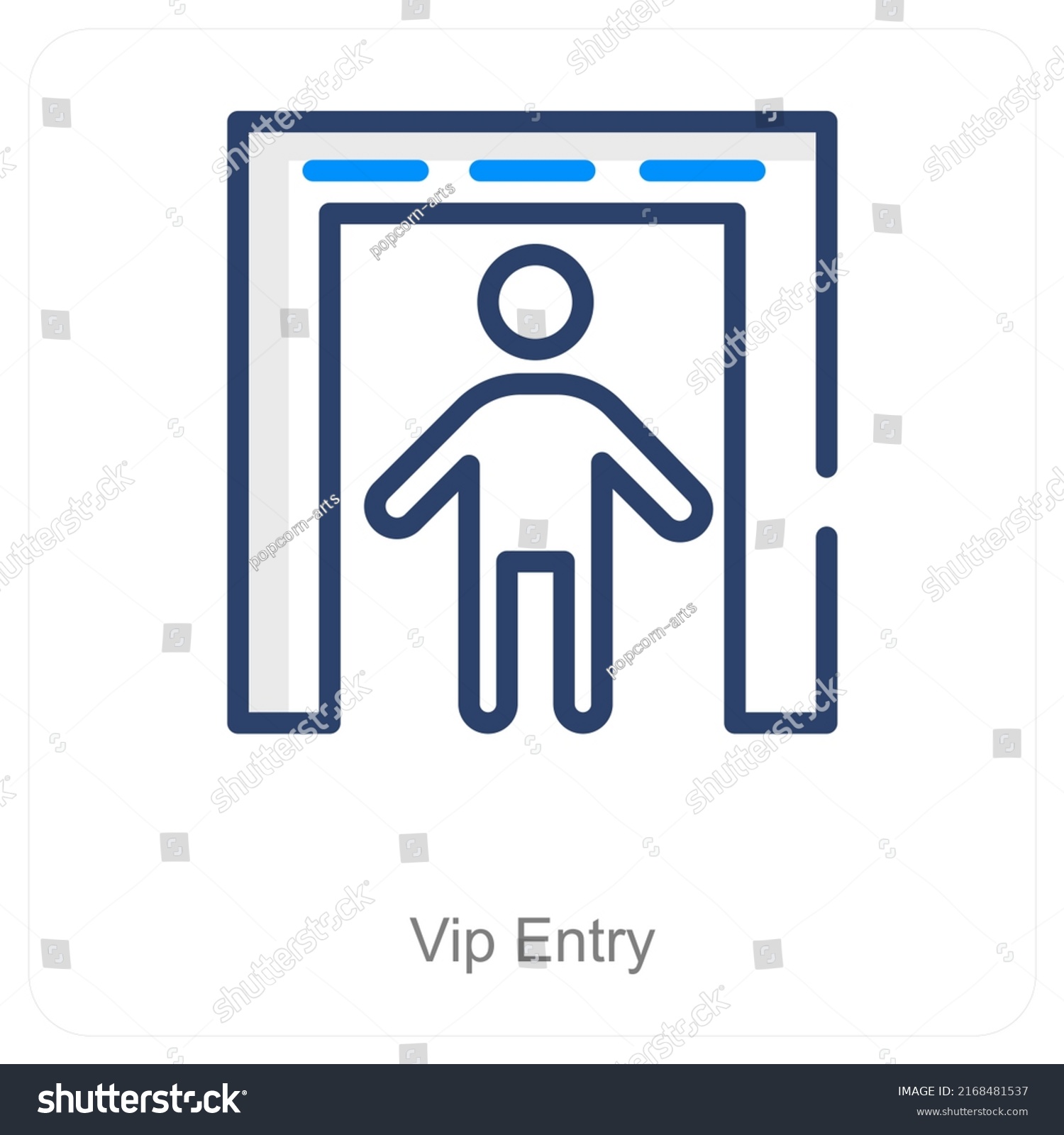 Vip Entry Entry Icon Concept Stock Vector (Royalty Free) 2168481537 ...
