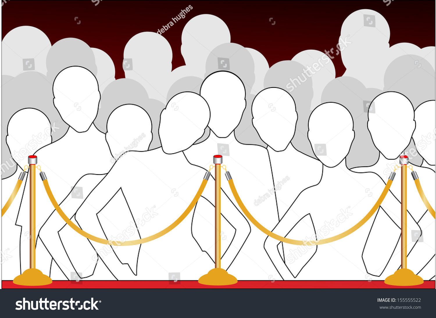 Vip Line Pass Crowd Stock Vector (Royalty Free) 155555522 | Shutterstock