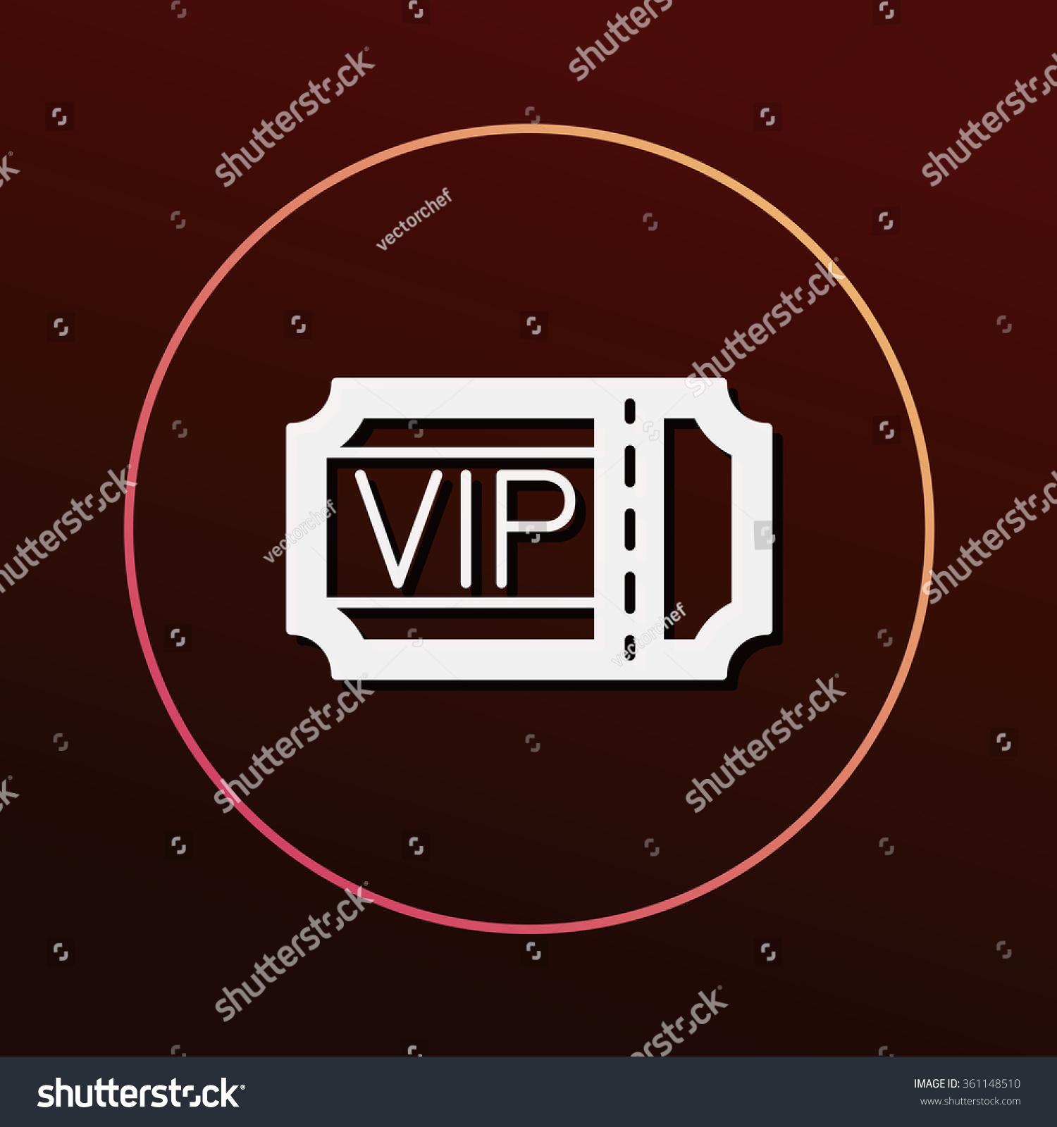 Vip Ticket Icon Stock Vector (Royalty Free) 361148510 | Shutterstock