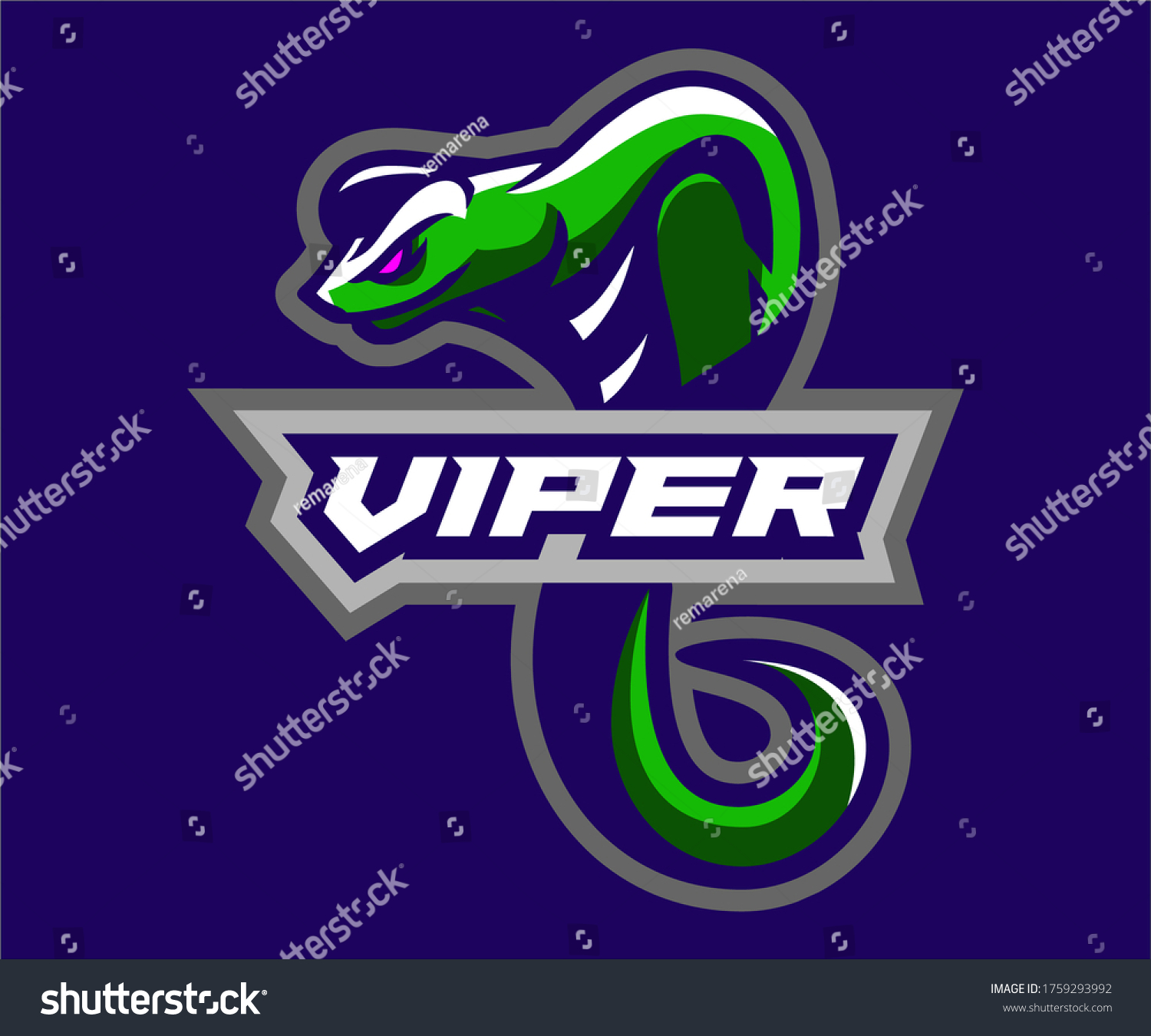 Viper Logo E Sport Vector Illustration: เวกเตอร์สต็อก (ปลอดค่าลิขสิทธิ์ ...