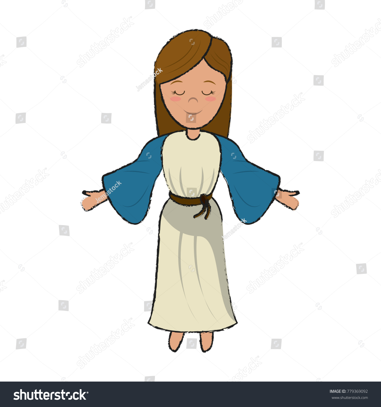 Virgin Mary Cartoon Stock Vector (Royalty Free) 779369092 | Shutterstock