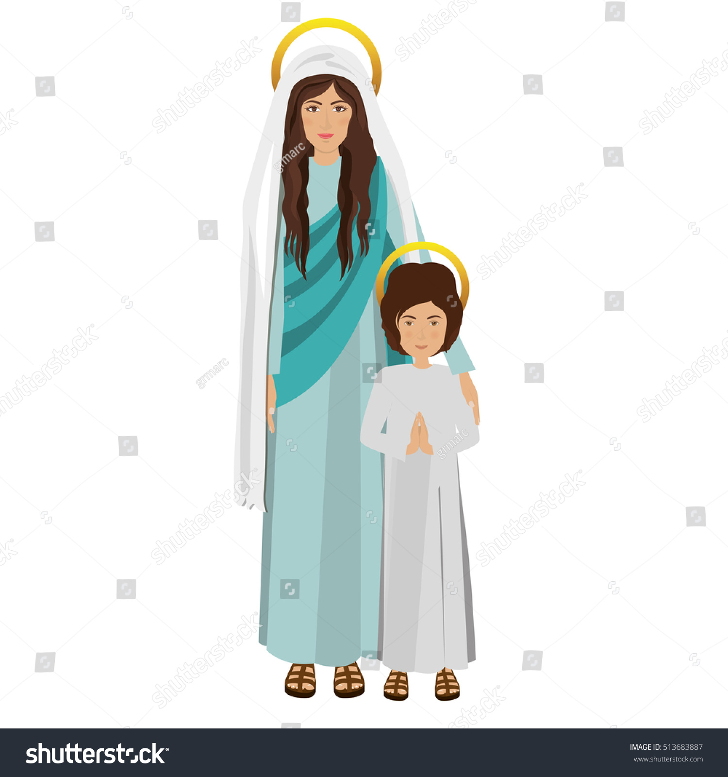 Virgin Mary Design Stock Vector (Royalty Free) 513683887 | Shutterstock