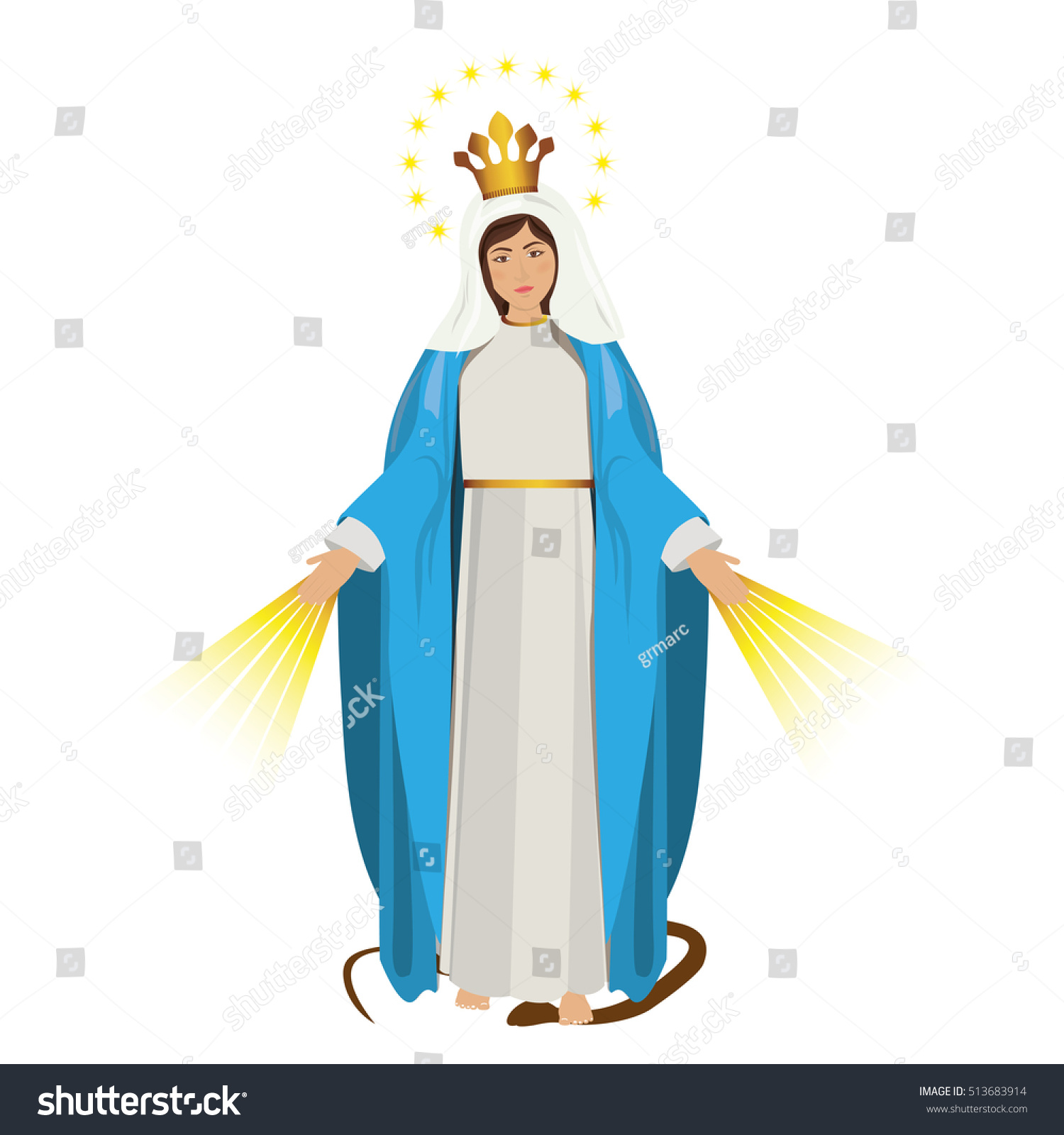 Virgin Mary Design: vector de stock (libre de regalías) 513683914 ...