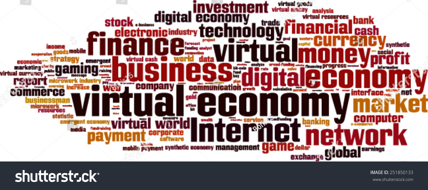 Virtual Economy Word Cloud Concept Vector Stock Vector (Royalty Free ...