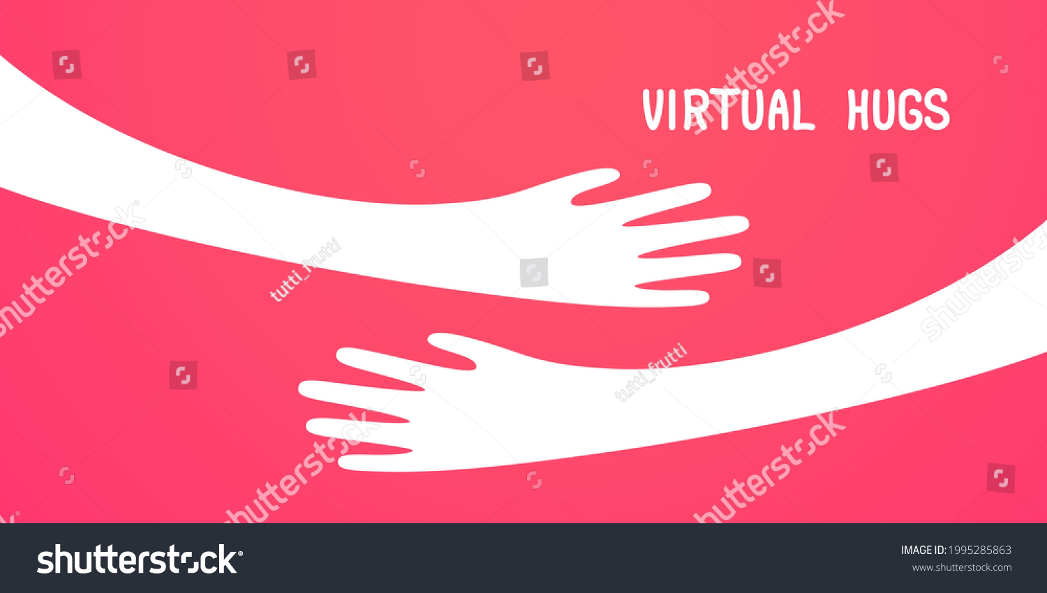 Virtual Hugs Simple Abstract Illustration Stock Vector (Royalty Free ...