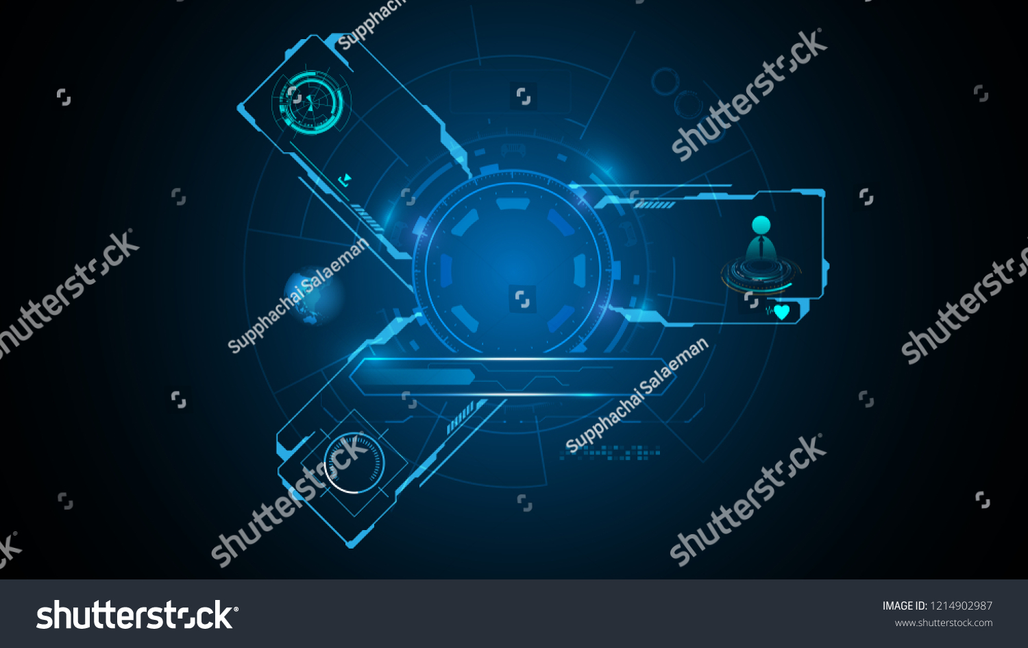 Virtual Interactive Hud Ui Technology Concept: Vector có sẵn (miễn phí ...