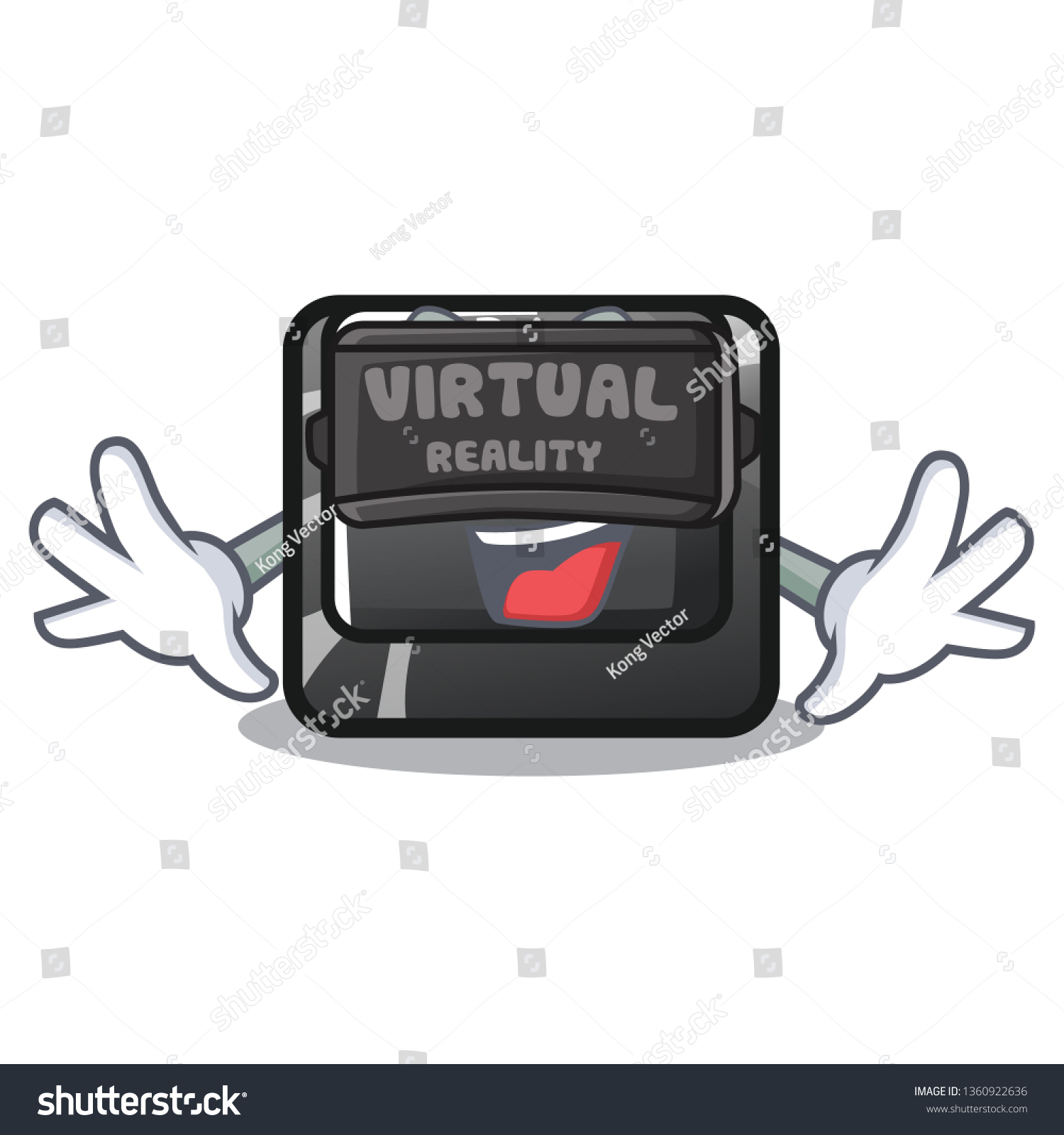 Virtual Reality Button Print Screen Isolated Stock Vector (Royalty Free ...